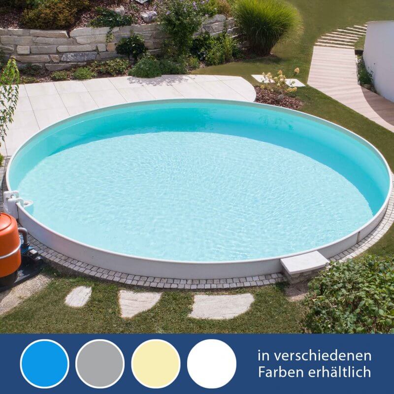 Stahlwandpool Rund 3m